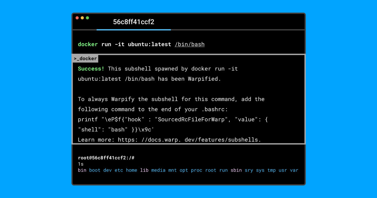 Warp supports subshells with modern IDE, blocks, and autocompletions | Warp